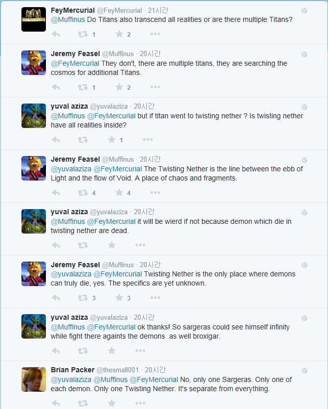 월드 오브 워크래프트 인벤 : Jeremy Feasel의 트윗. - 와우 인벤 와우 역사관 게시판