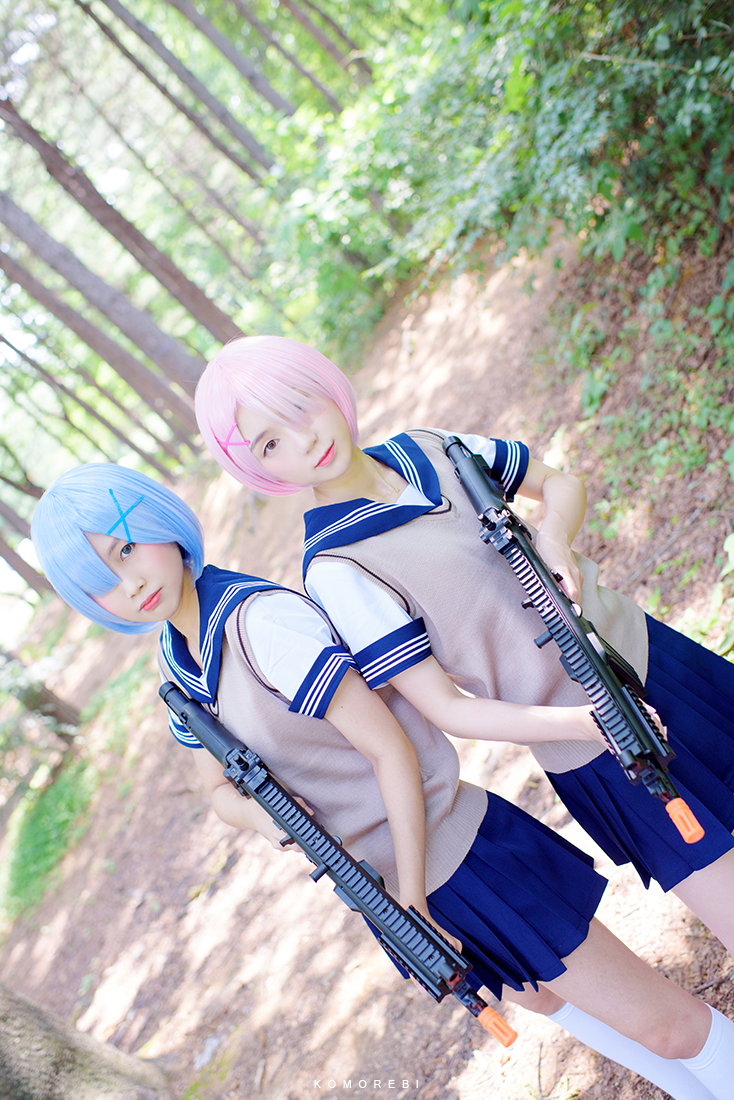 Cosplay 코스프레 람♥렘 Re제로부터 시작하는 이세계 생활 건세라 일러스트 Vortex Gaming