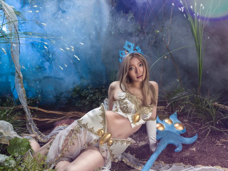 Cosplay 코스프레 로에 리그오브레전드 잔나 Vortex Gaming