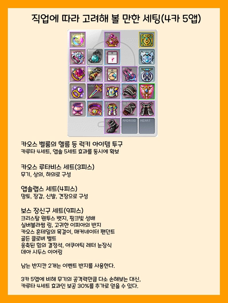 메이플스토리 인벤 메린이용 가이드 템셋편 메이플스토리 인벤 팁과노하우 게시판