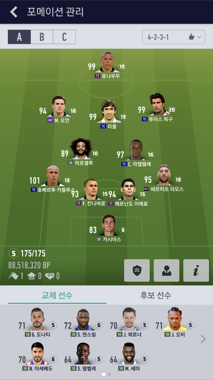 Fc 온라인 인벤 갈락티코 1기 멤버 최대한 실현한 레알마드리드 스쿼드 Fc 온라인 인벤 팀전술 평가 상담 게시판